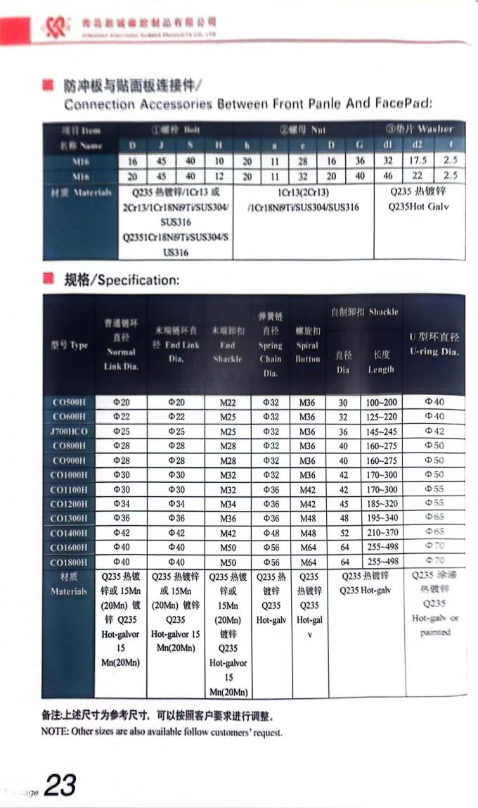 Effective Protection Cone Rubber Fender with 70% 72% Rated Deflection
