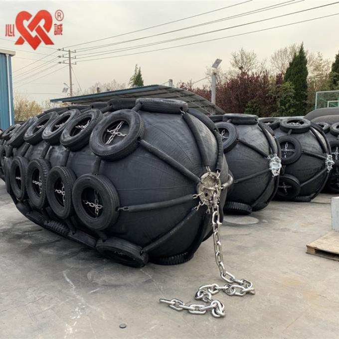 Marine Floating Bumper Tyre & Chain Yokohama Fenders for Ship-to-Ship