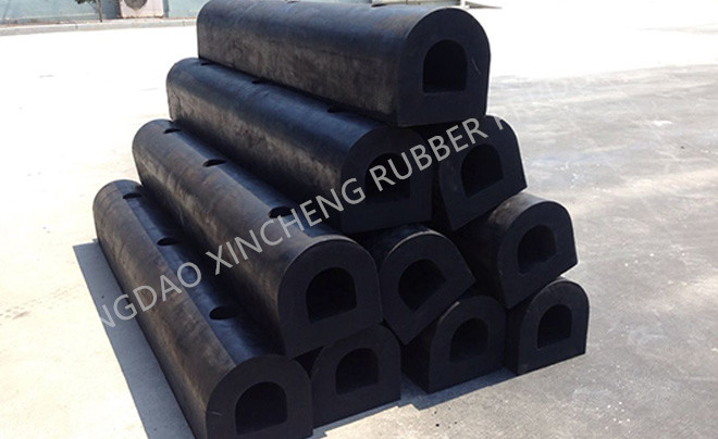 D200*200 Marine D Shaped Rubber Fender High Stress Dispersion